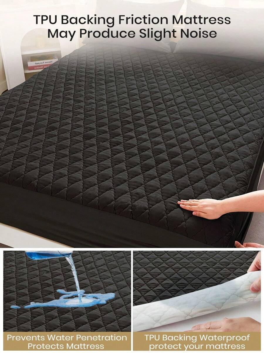1pc Waterproof Fitted Sheet,11.8 Inch Deep Pocket Cooling Breathable ...