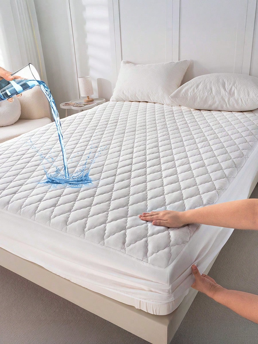 1pc Waterproof Fitted Sheet, Bedding, Stitch Fitted Sheet, Skin ...