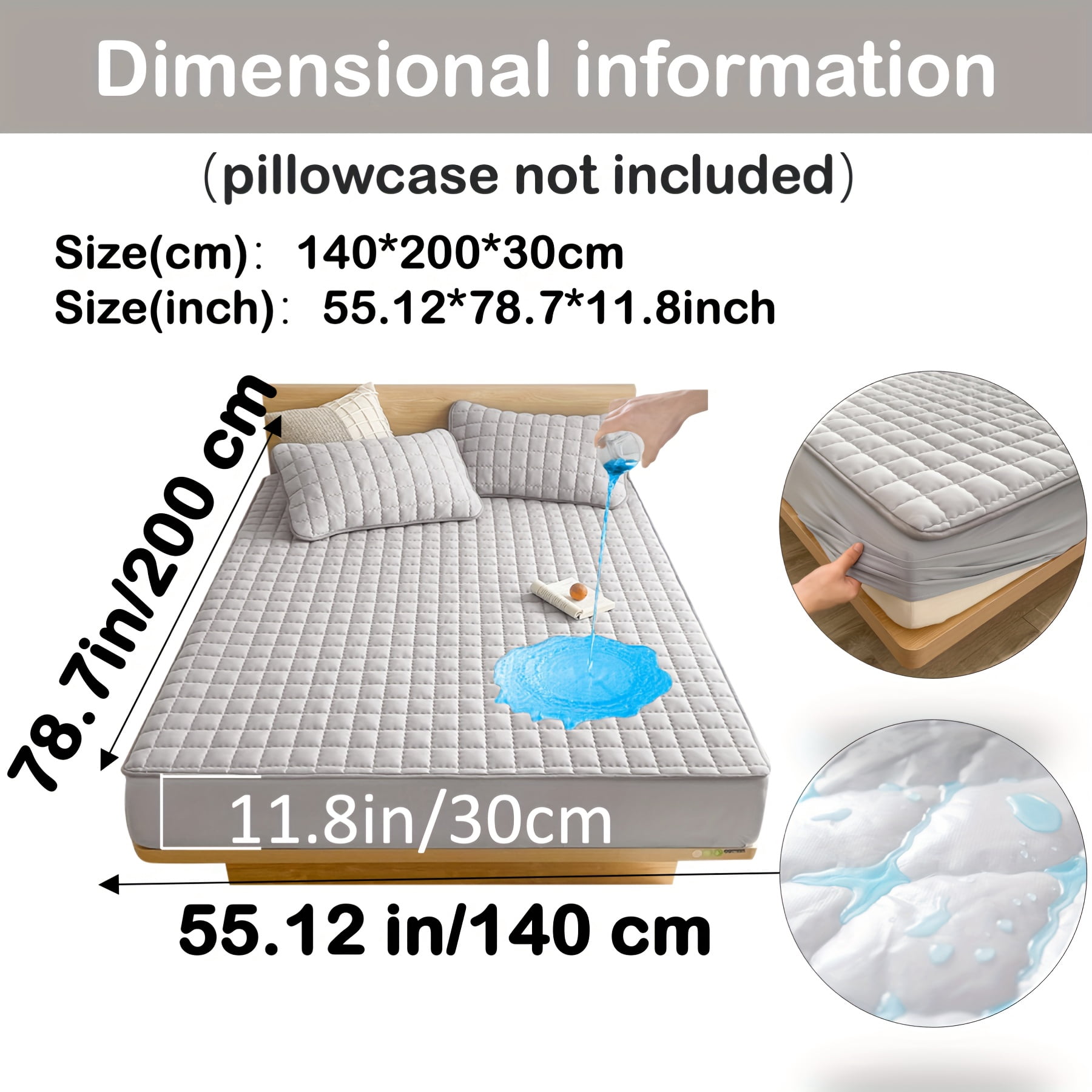 [1pc Waterproof Mattress Protector] 1pc Quilted Waterproof Mattress ...