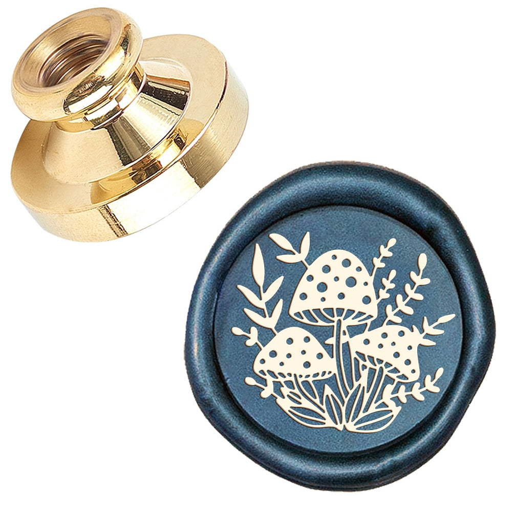 1pc Wax Seal Brass Stamp Head for Wax Seal Stamp Mushroom Pattern 25x14 ...
