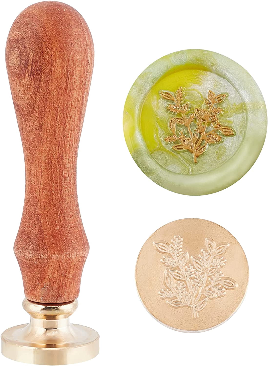 1pc Wax Seal Stamp Encalyptus Pattern Vintage Seal Stamp 25mm Retro ...