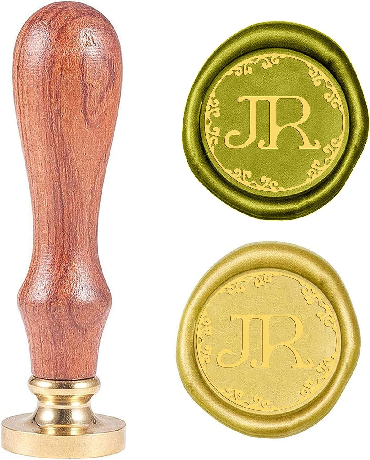 1pc Wax Seal Stamp Kit 25mm Uppercase Letter JR Retro Brass Head ...