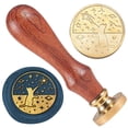 1pc Wax Seal Stamp Set 1Pc Golden Tone Sealing Wax Stamp Solid Brass ...