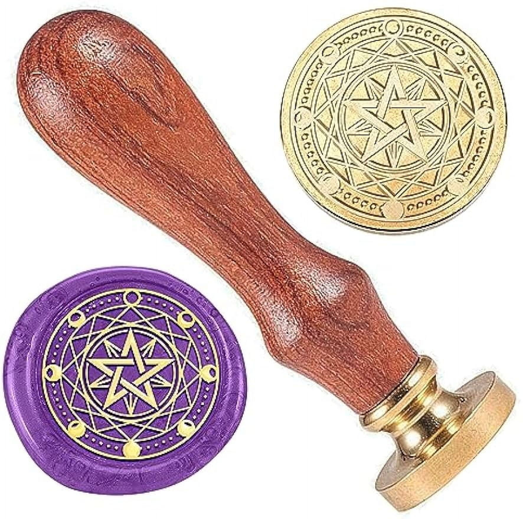 1pc Wax Seal Stamp Set Star Magic Circle Wax Stamp Moon Phase Brass Wax ...