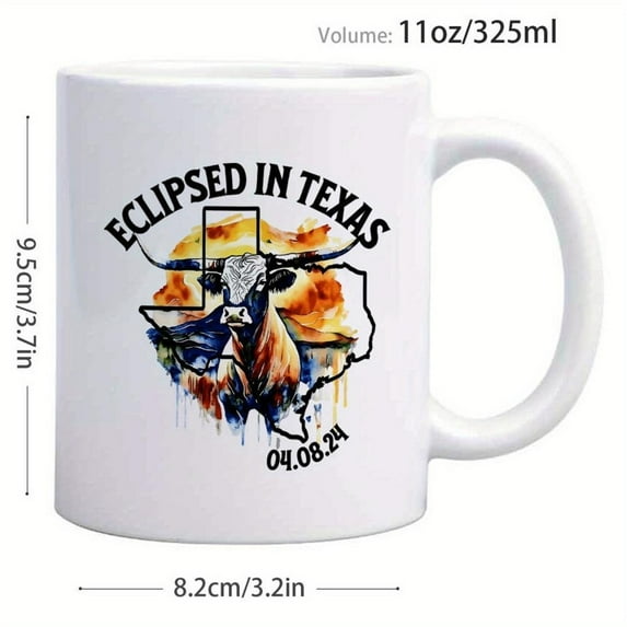 1pc Western Bull Art Coffee Mug 11oz Ceramic Rustic Cowboy Cup with ...