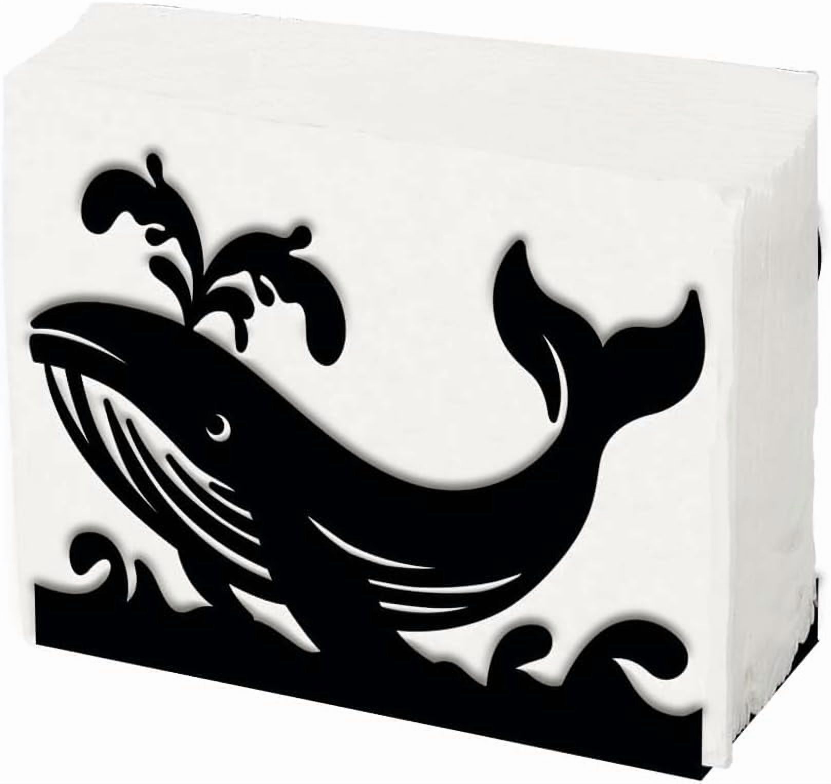 1pc Whale Napkin Holder for Tables Whale Blowing Water Black Iron ...