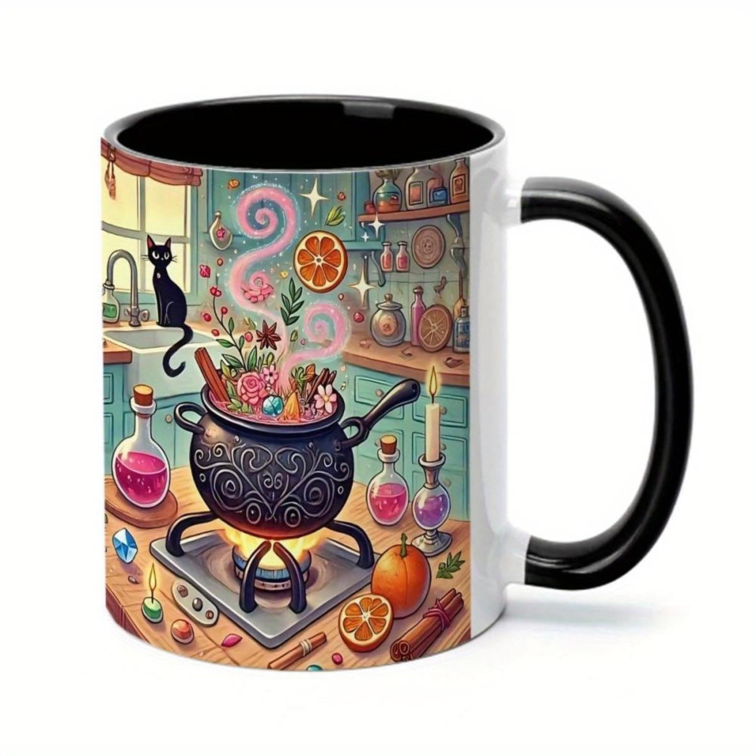 1pc Whimsical Witch S Cauldron Coffee Mug 11oz Ceramic Hand Wash Only ...