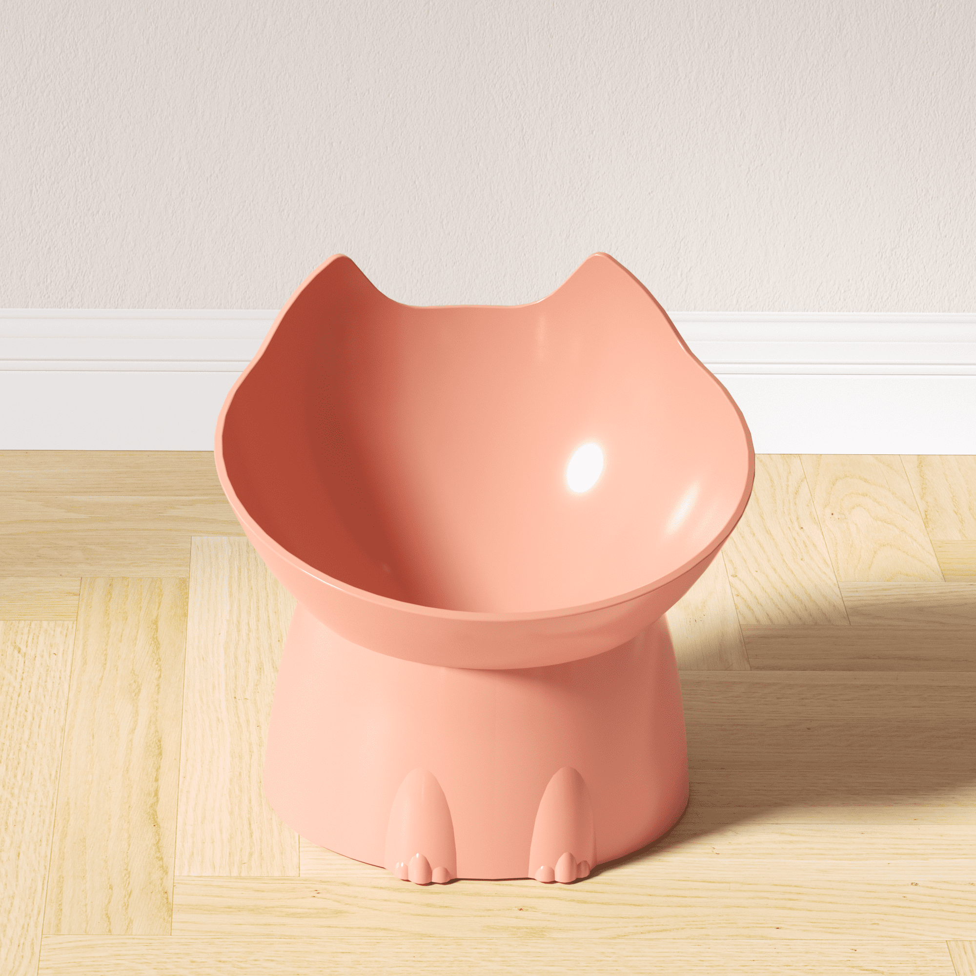1pc WhiskerWare Elevated Cat Bowl, Anti-Tip Plastic Raised Pet Feeding ...
