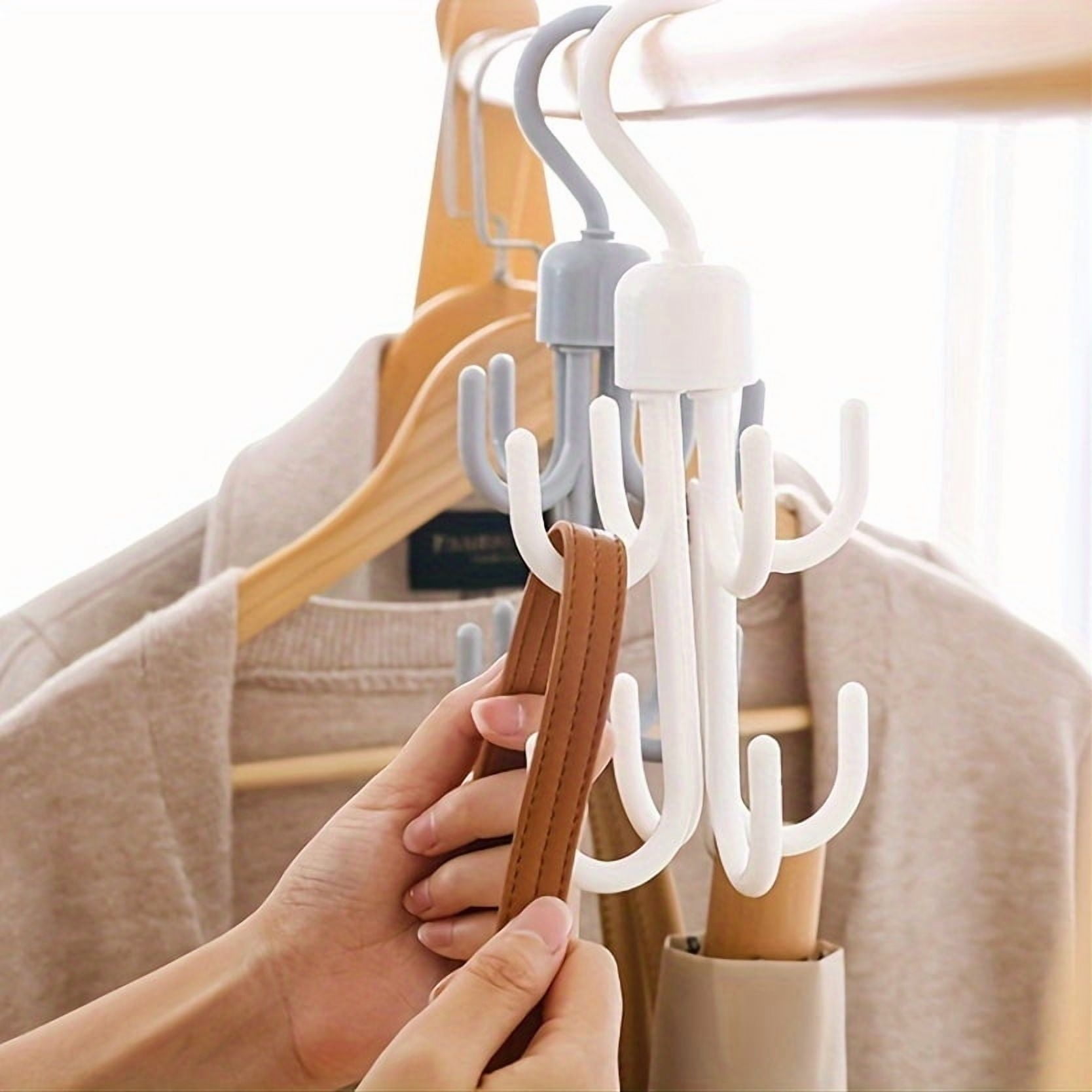 1pc White 360 ° Rotatable Closet Hanger – Four Independently Rotating ...