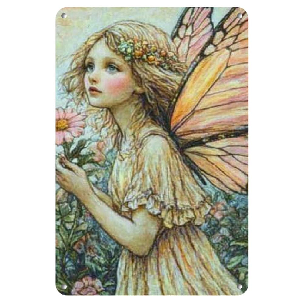 1pc, Wild Rose Fairy Sign, 12x8 inches, Frameless Vintage Poster ...