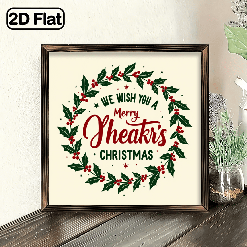 1pc We Wish You A Merry Christmas Rustic Wood Wall Hanging Farmhouse ...