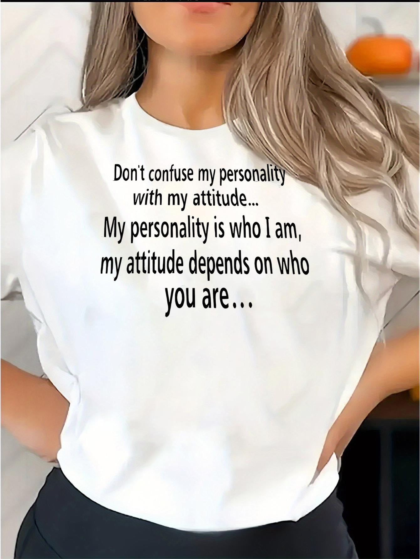 1pc Women'S Casual Crew Neck T-Shirt with Inspirational Quote ...