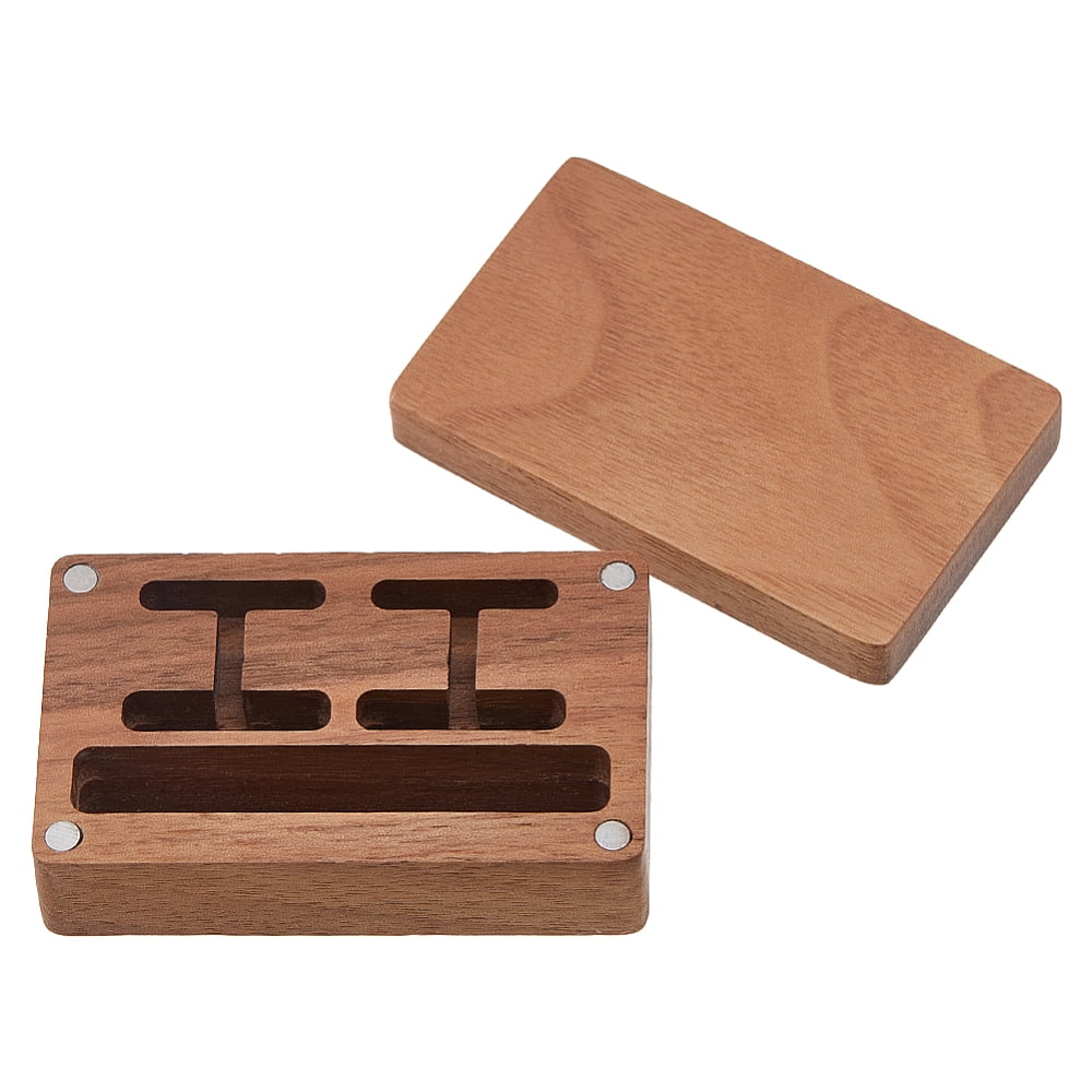 1pc Wood Cuff-link Gift Storage Magnetic Boxes Rectangle Peru 7x4.35x2 ...
