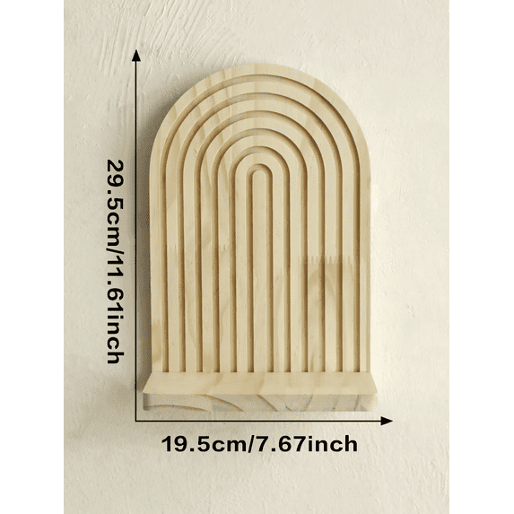 1pc Wooden Arch Wall Shelves for Boho Home Decor, Rustic Display Rack ...