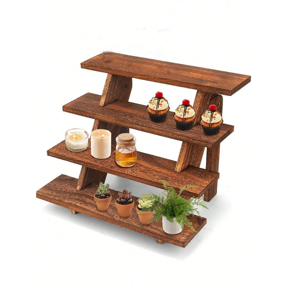 1pc Wooden Display Riser, 3/4/5 Tier Earring & Ring Holder Stand ...