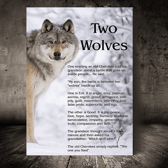 1pc Wooden Framed Wolf Canvas Painting Art Prints Wall For Bedroom ...