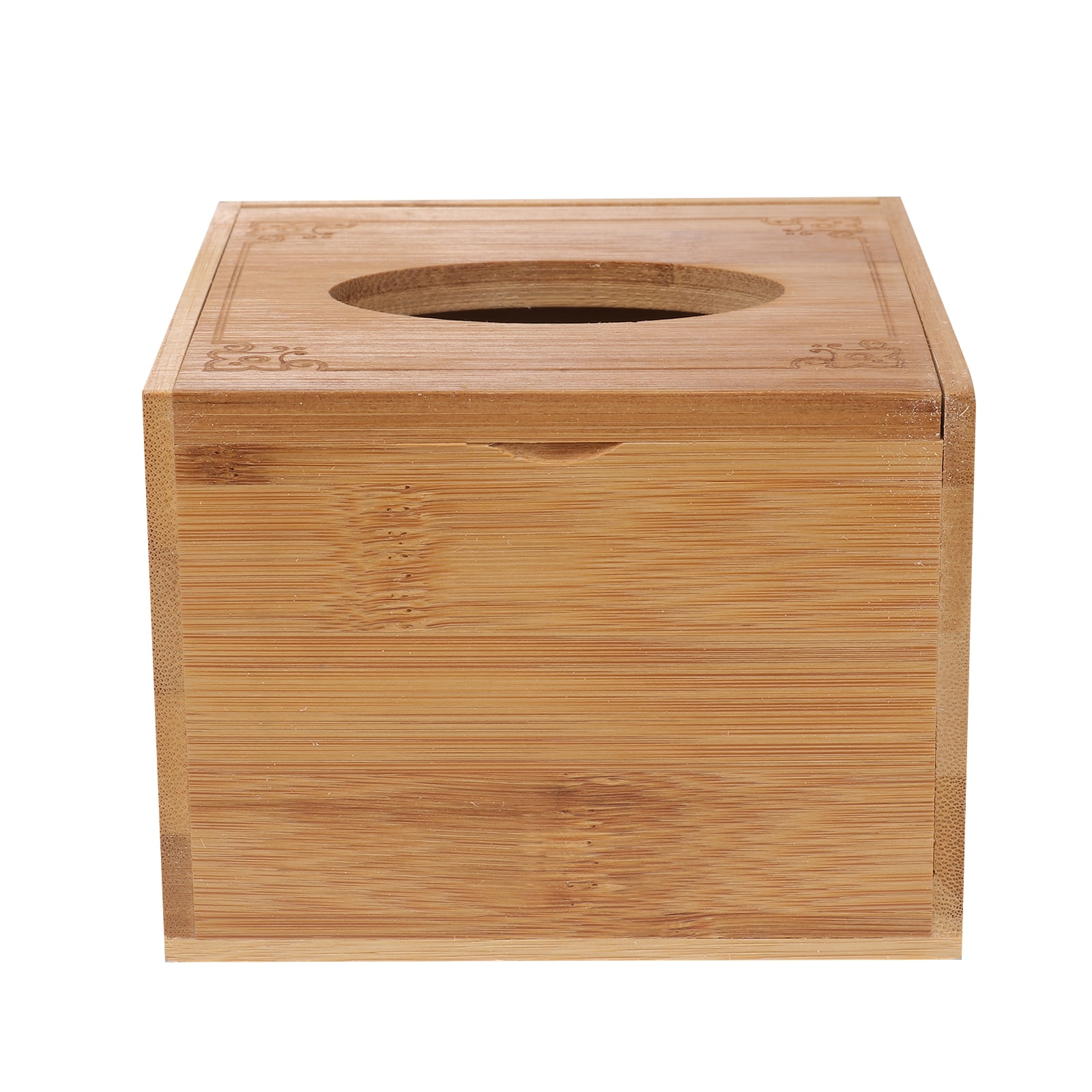 1pc Wooden Tissue Box Square Bamboo Desktop Paper Box Cover Napkin ...
