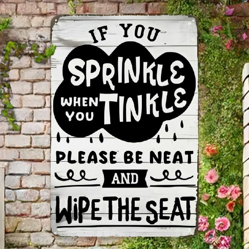 1pc If You Sprinkle When You Tinkle-Funny Bathroom Sign Metal Tin Sign ...