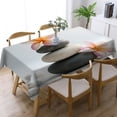 1pc Zen Stone with Orange Flower Print Tablecloths rectangle , Festive ...
