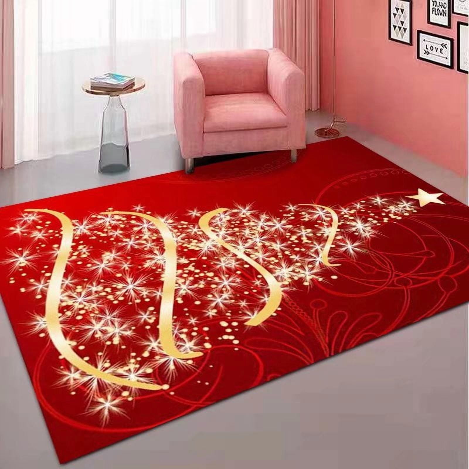 1pc adorable Christmas Themed Rug - Machine-Washable Dog Print, Durable ...