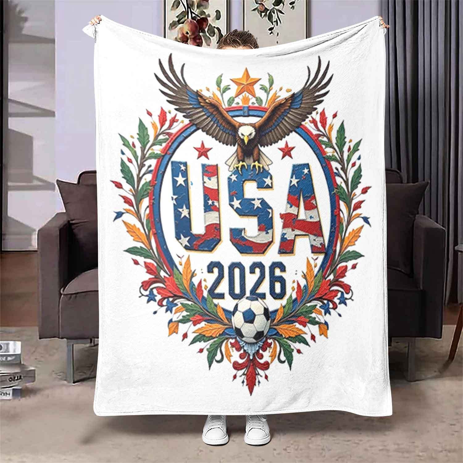 1pc alk Official 2026 World Cup Blanket Suitable for Couch Sofa Bed ...