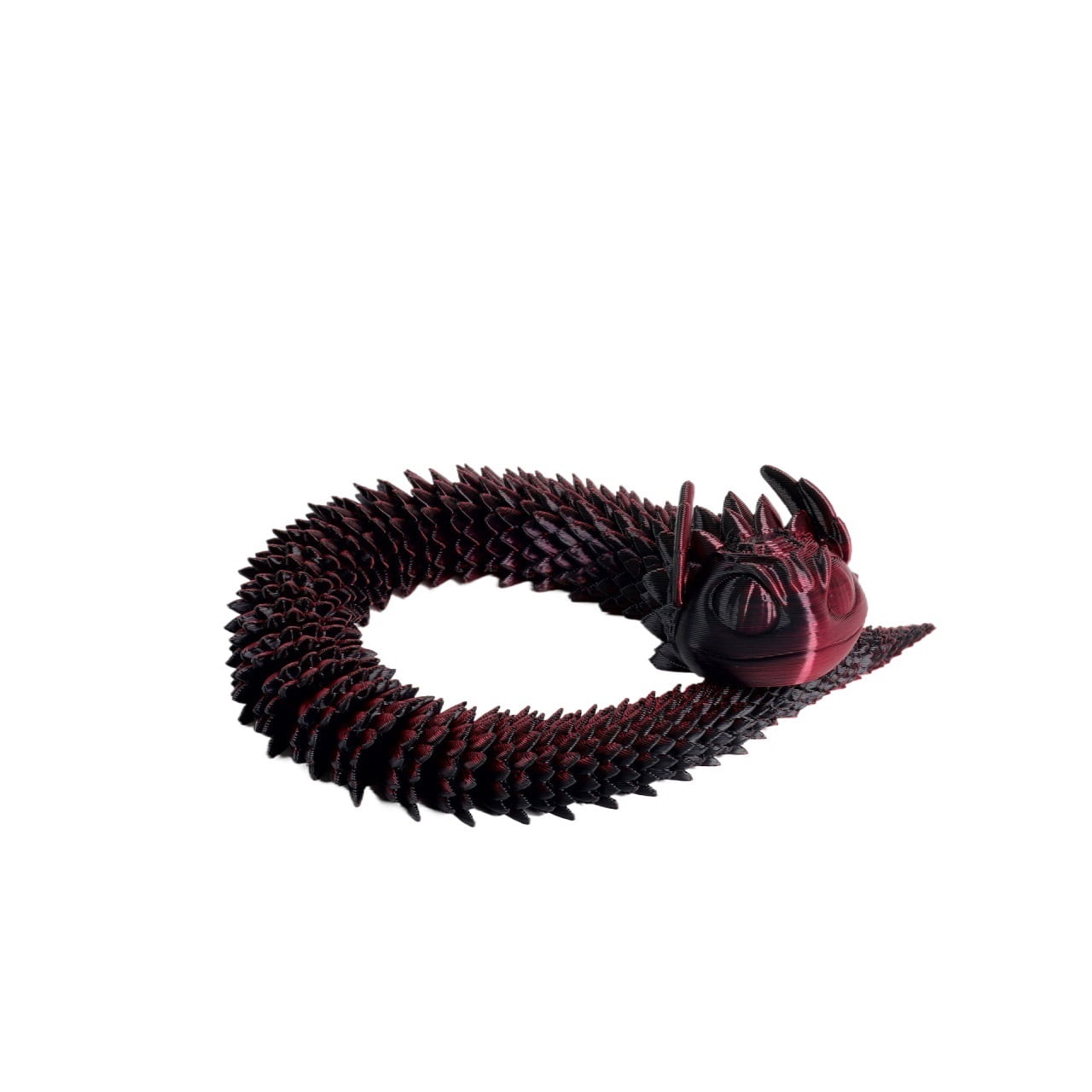 1pc black red 31CM 3d printed snake joint movable viper, animal model ...