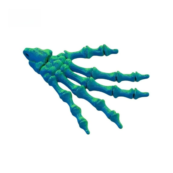 1pc blue green 3D Printed Halloween Skeleton Hands Multi-joint Movable ...