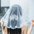 1pc, bridal yarn embroidered lace scarf prayer headdress veil short ...