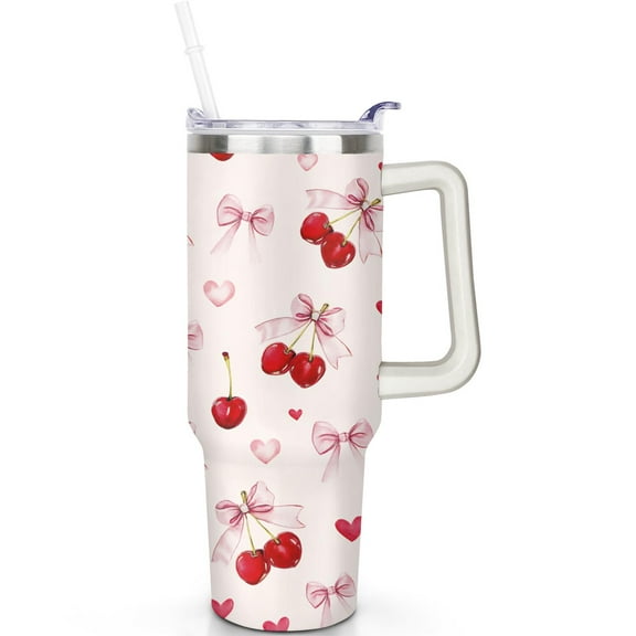 Christmas Snowman 40oz Stainless Steel Tumbler With White Handle and ...