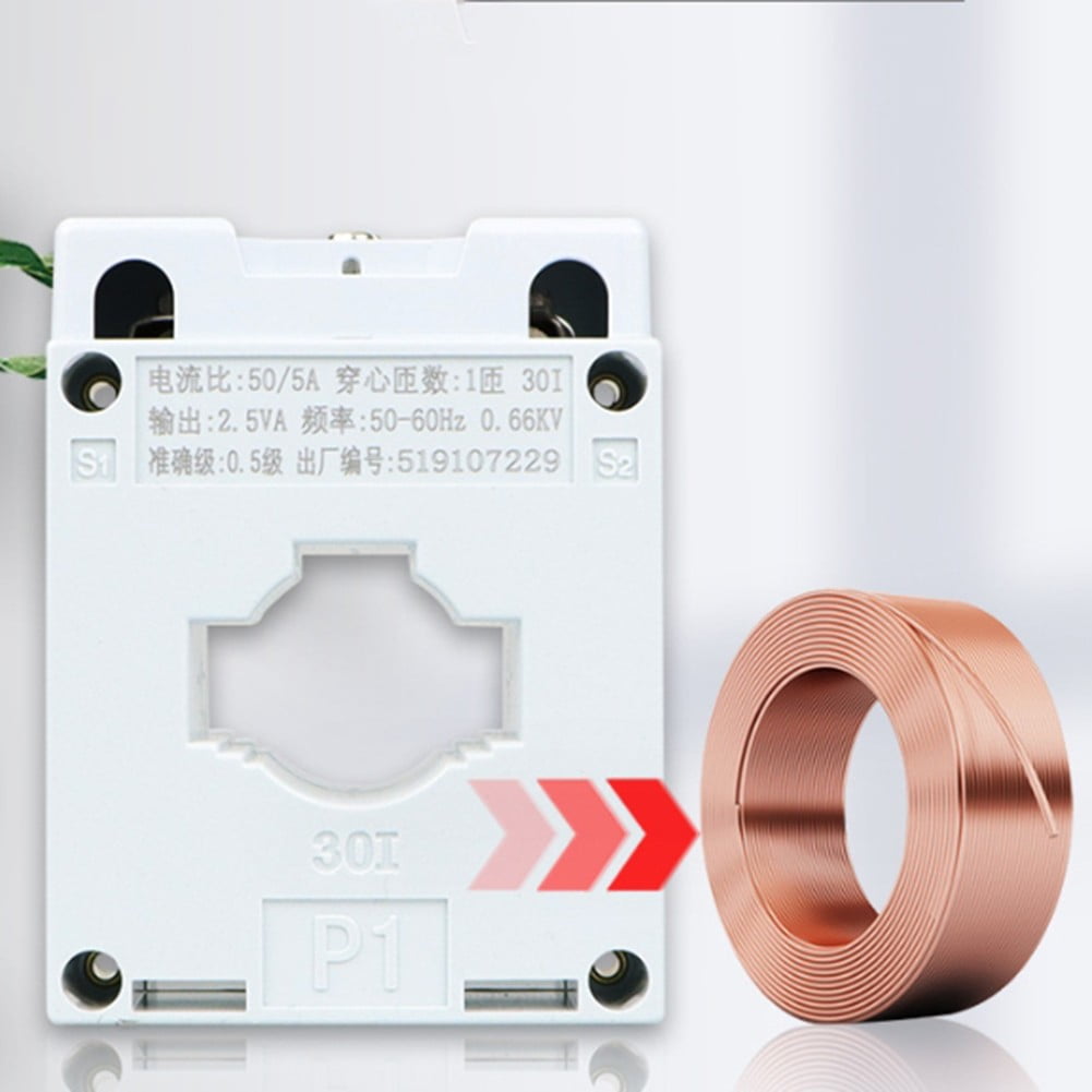 1pc Copper Coil Current Transformer For Ac Ammeter Micro Split Core