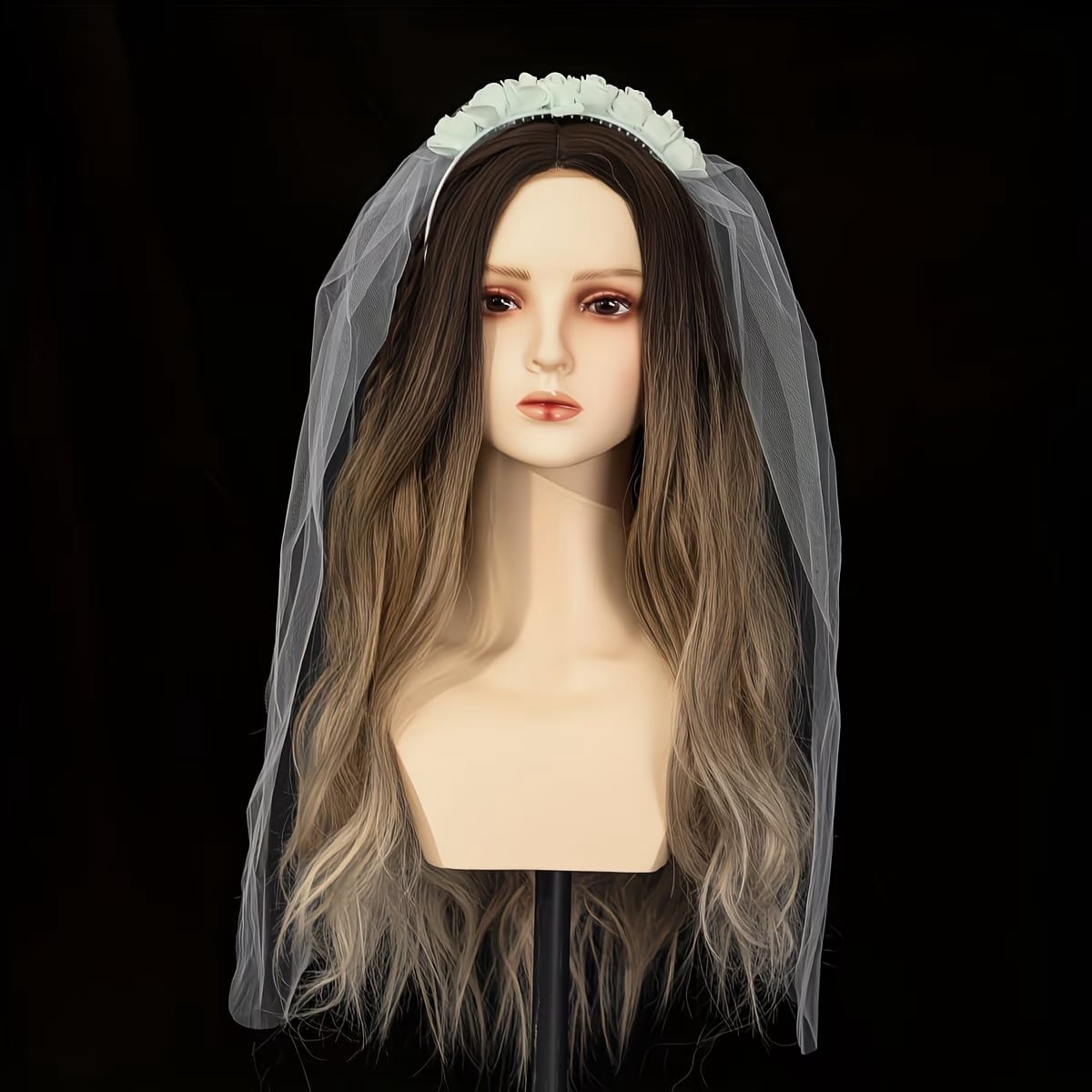1pc, elegant and romantic women's polyester wedding bridal veil with ...