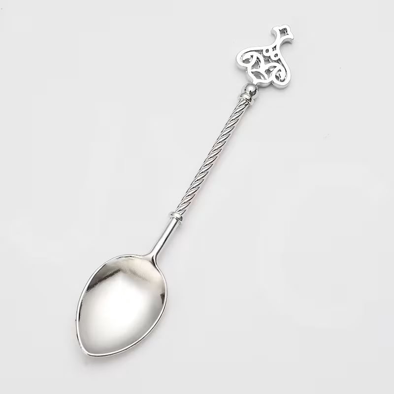 1pc, gift crafts retro zinc alloy coffee spoon ice cream spoon jam ...