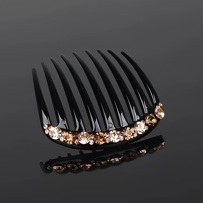 1pc high-end rhinestone 9 teeth hair comb hair bangs hair clip hair ...