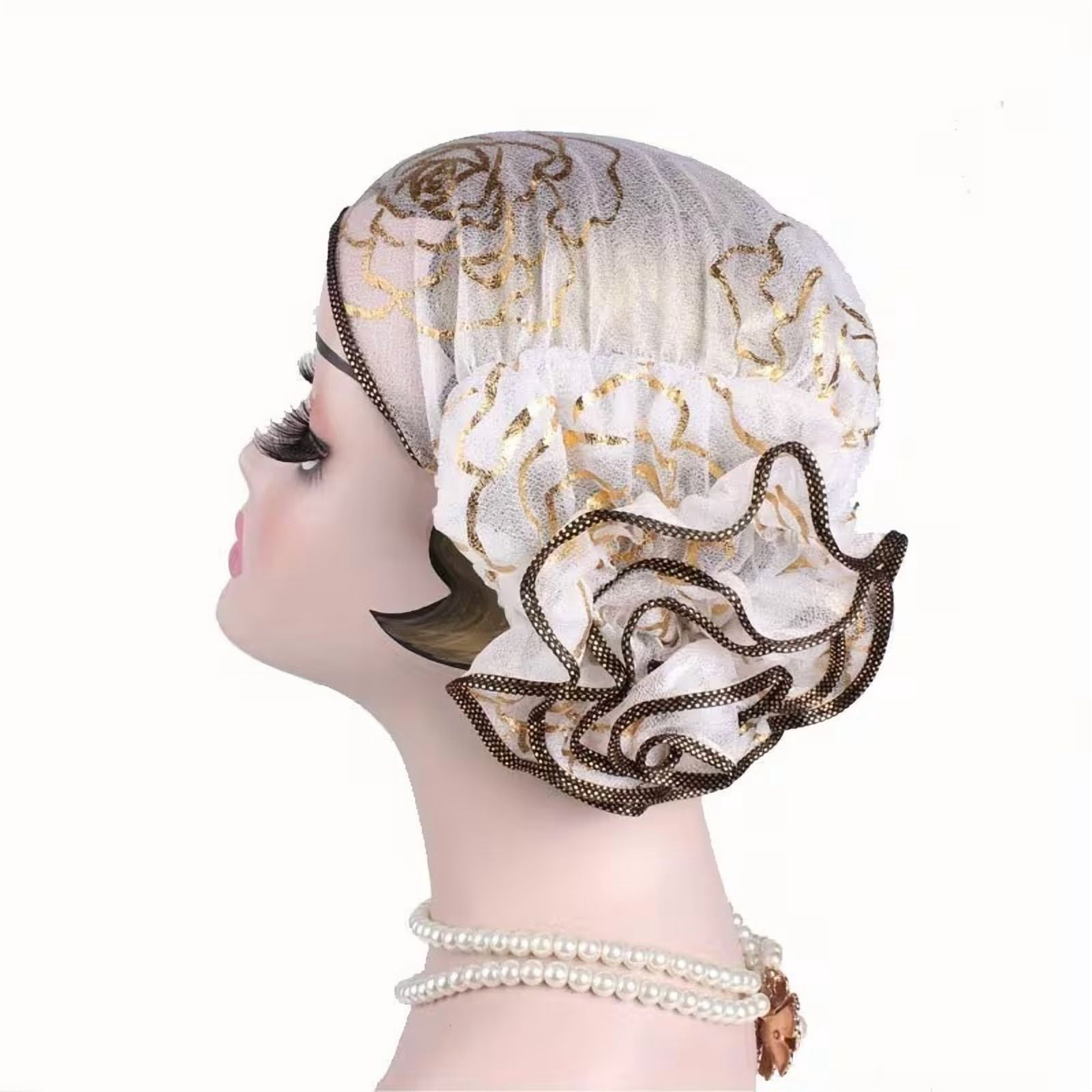 1pc, lace large flower turban hat - Walmart.com