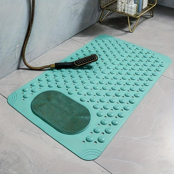 1pc non-slip shower mat, bathtub mat with drain holes and suction cups ...