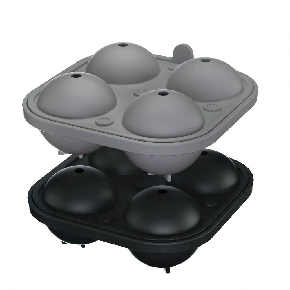 1pc silicone 4-link golf ice puck mold for home bar whiskey spherical ...