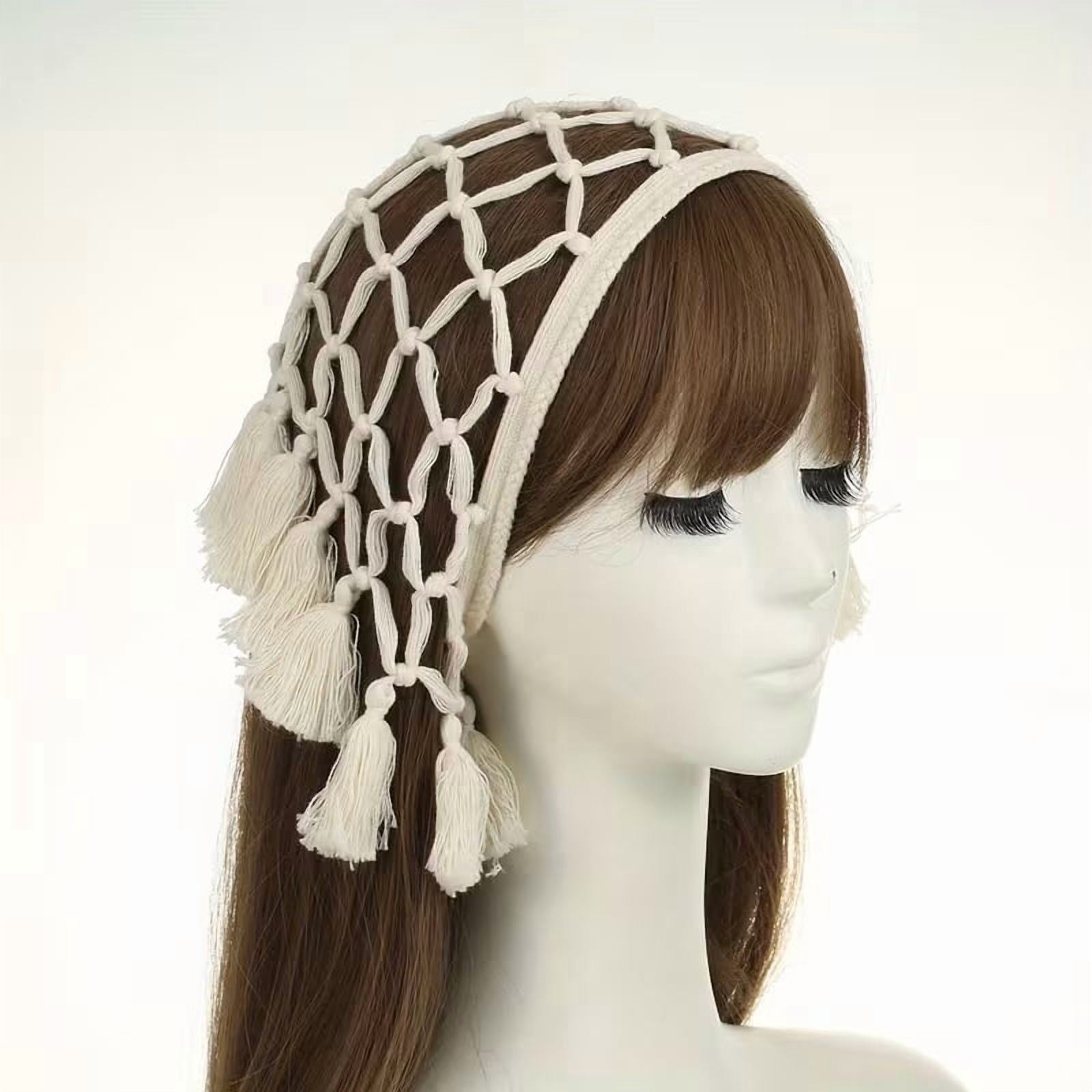 1pc, summer hand-knitted hollow headband scarf for women, crochet ...