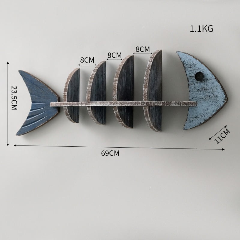 1pc26.77 inch wall decoration, Nordic sea style wall shelf, DIY shelf ...