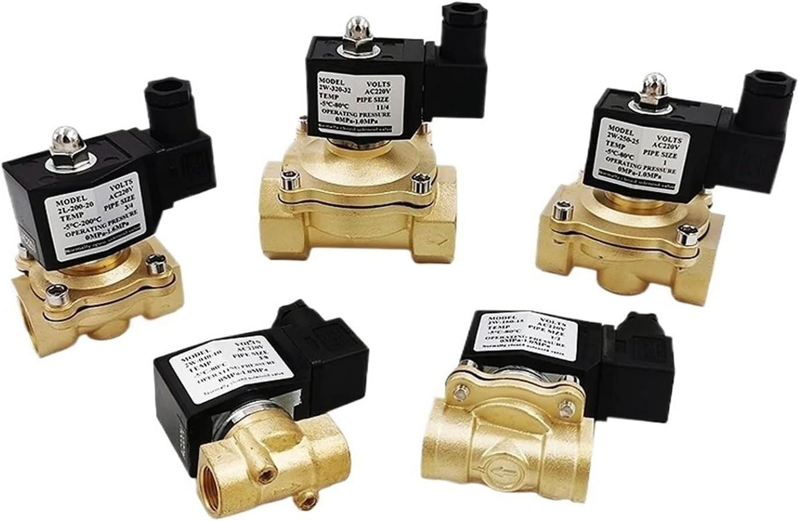 1pcs 1/4" 3/8" 1/2" 3/4" 1" 1-1/4" Normally Close Brass Electric Solenoid Valve DN15 DN20 12V ...