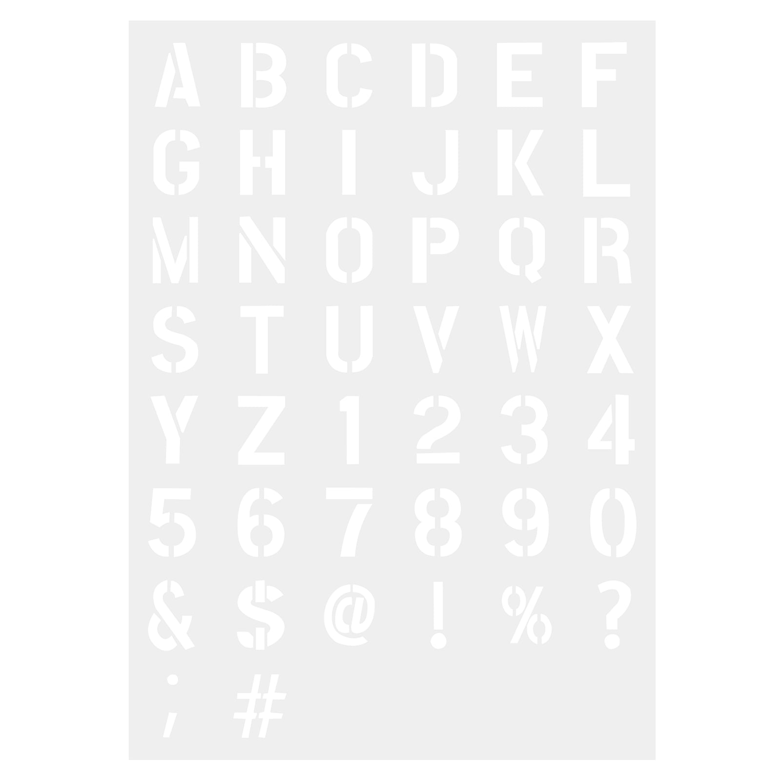 1pcs 1 Inch Letter Stencils Alphabet Number Stencil Reusable Plastic ...