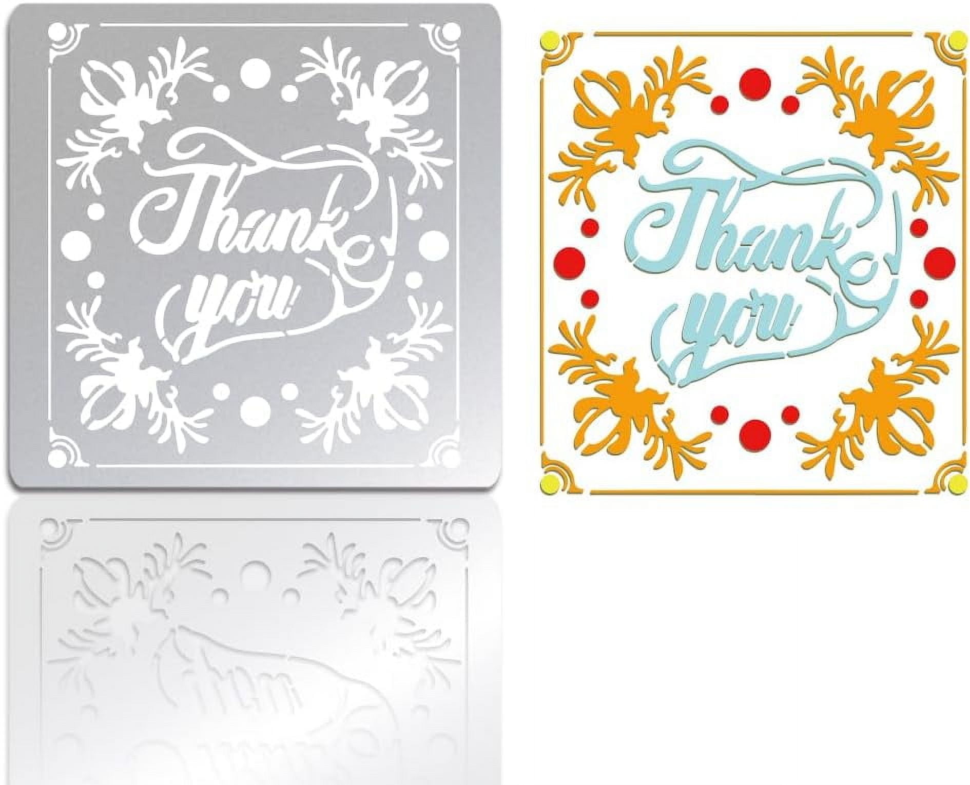 1pcs 1Pcs Metal Stencil Thank You Stencils for Journaling Thanks ...