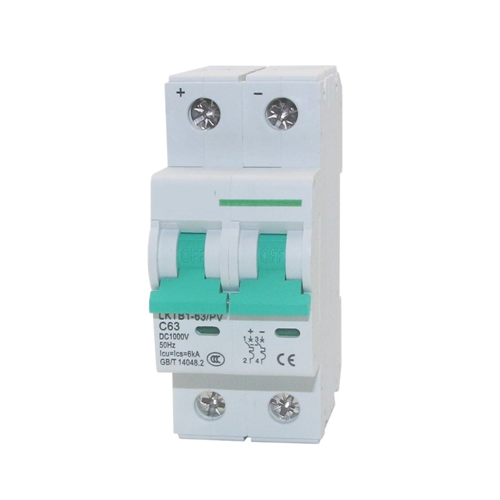 1pcs 2 Pole 32A 50A 63A DC1000V MCB DC Circuit Breaker Solar Energy ...