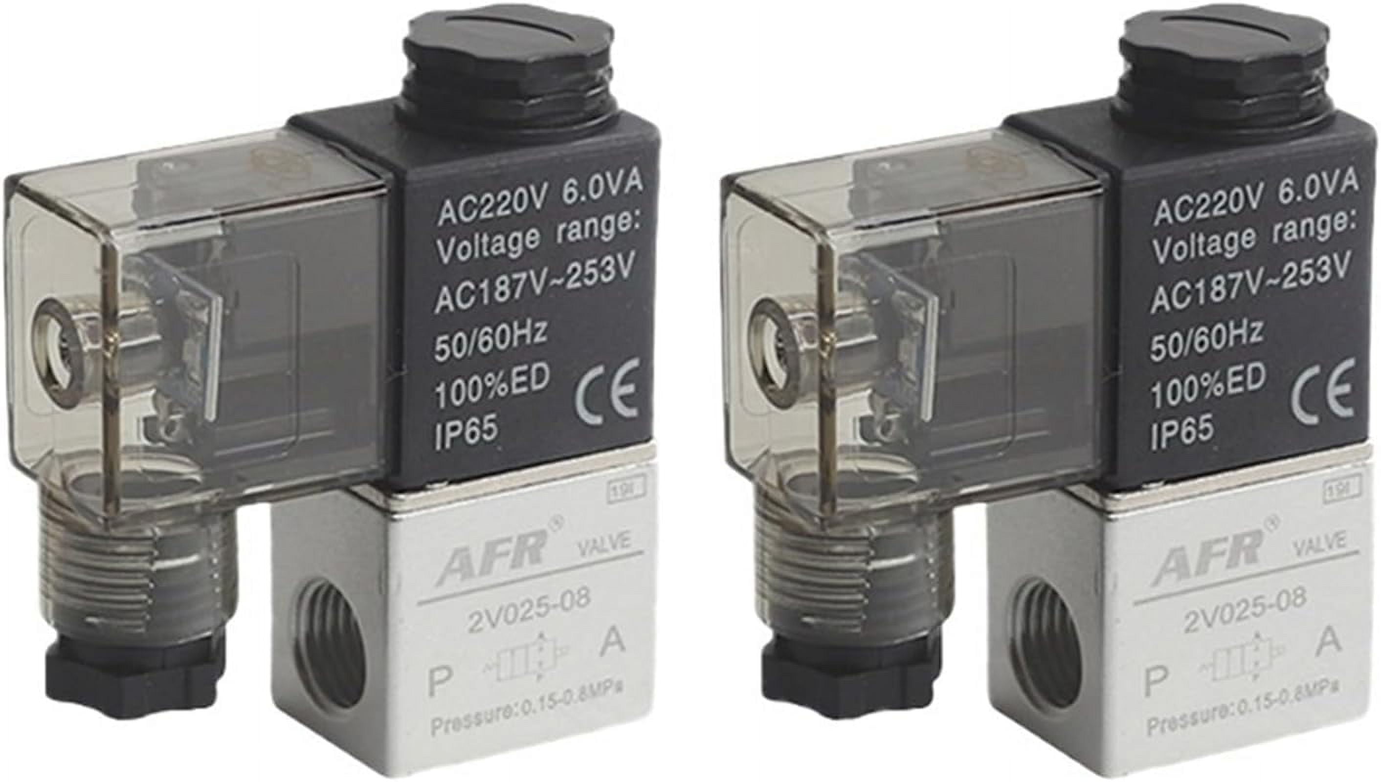 1pcs 2V025-08 Valve 12V 24V 110V 220V 36V Volt Air Solenoid Valves 2 Position 2 Port 1/4 ...