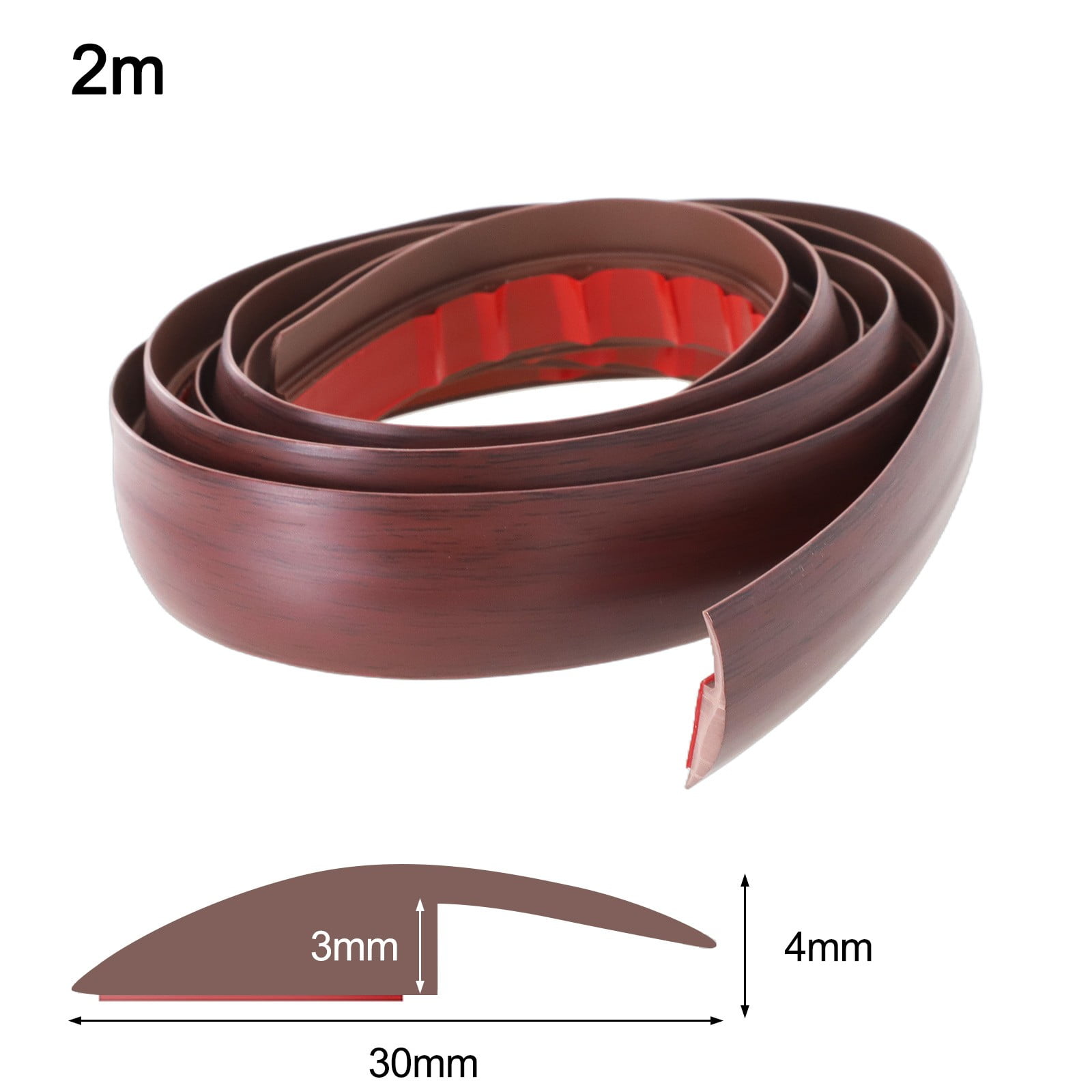 1pcs 2m Floor Transition Strip Self-Adhesive Waterproof PVC Cuttable ...