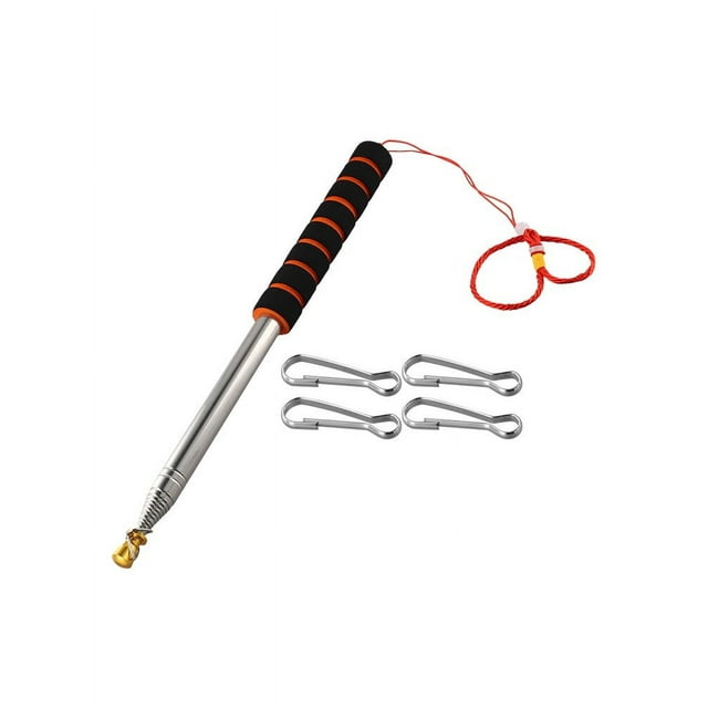 1pcs 3 Meters Telescopic Handheld Flagpole With 4 Clips For Displaying ...