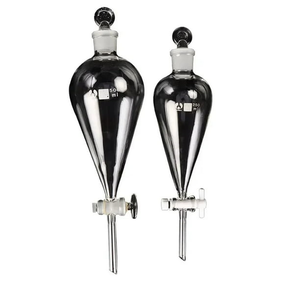 1pcs 30ml To 1000ml Pear-shaped Clear And Thick Separating Funnel With ...