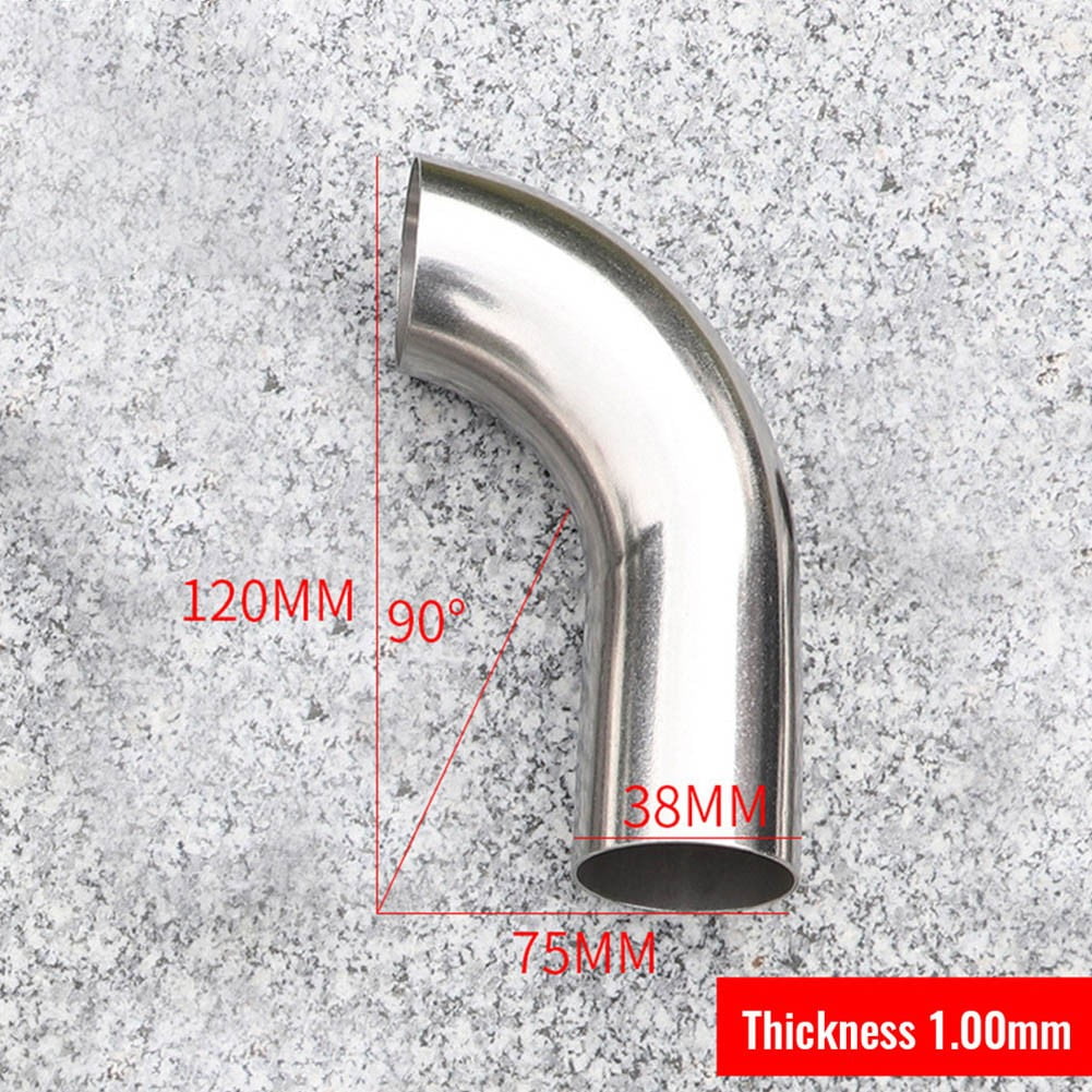 1pcs 32/38/51mm stainless steel thin pipe exhaust pipe elbow 90 degree ...