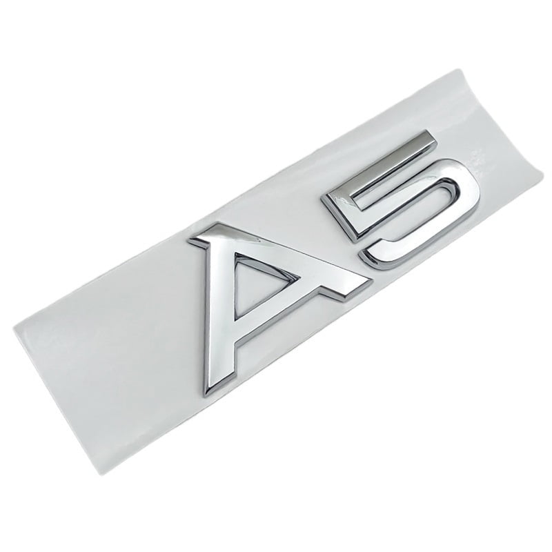 1pcs 3D ABS Chrome S Line A1 A2 A3 A4 A5 A6 A7 A8 Logo Emblem Auto ...