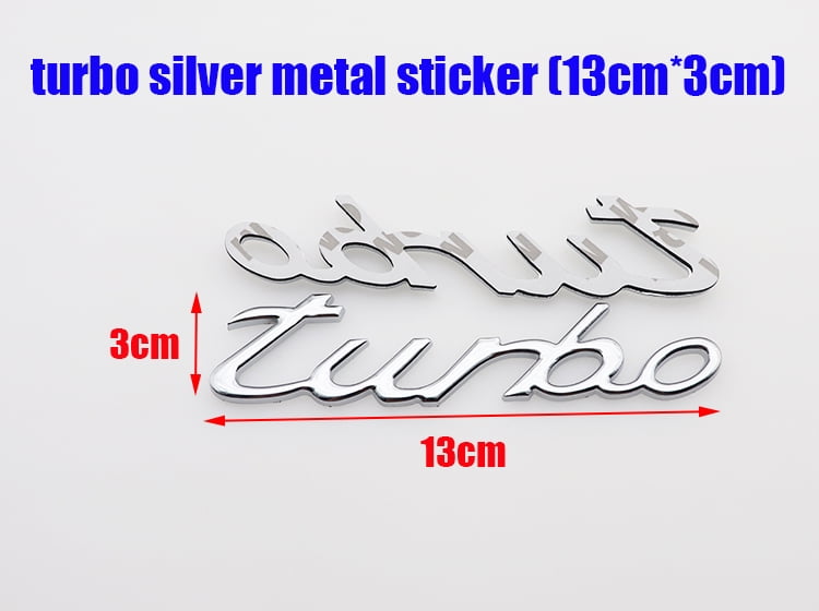 1pcs 3D turbo Fender Tail metal Car logo side badge Creative decoration ...
