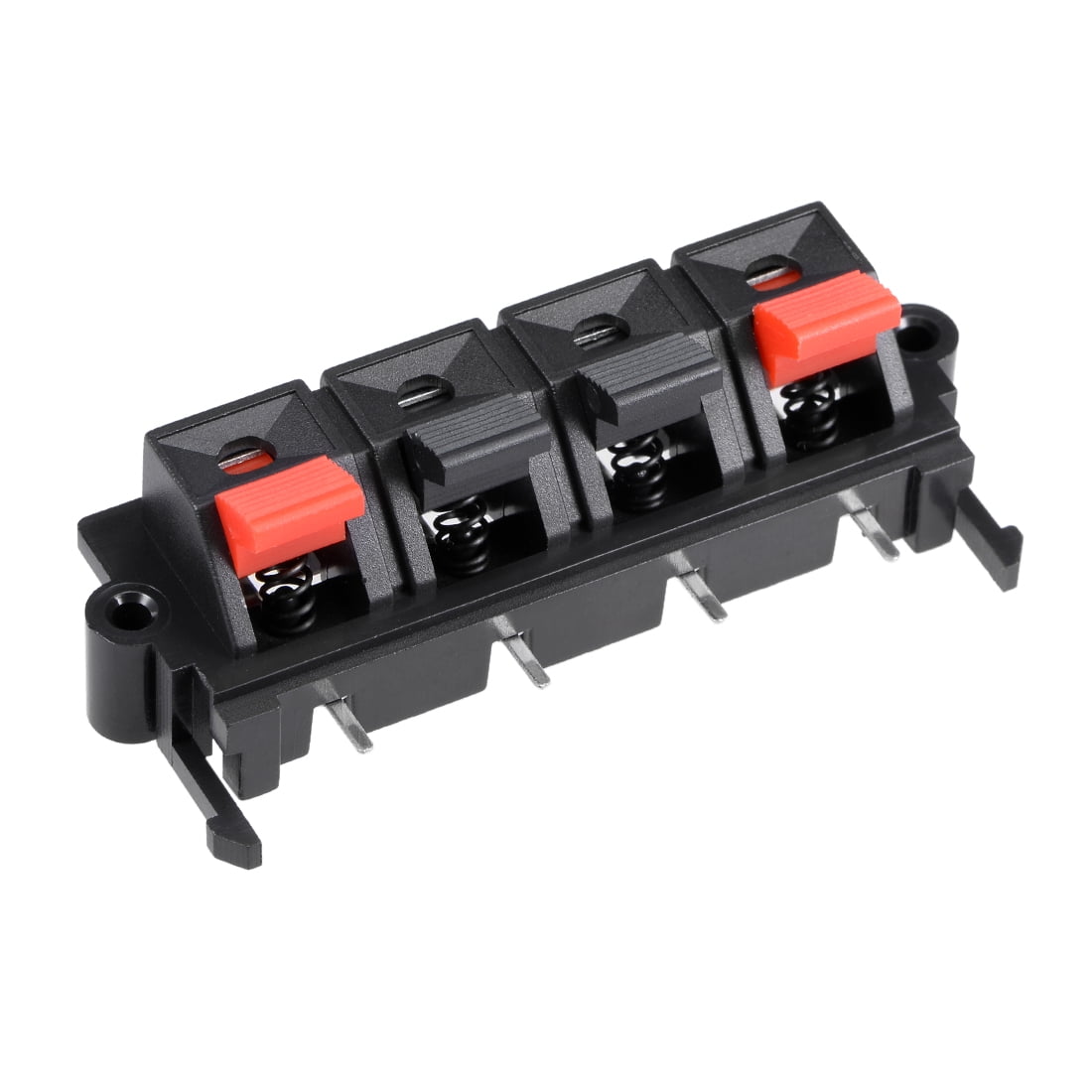 1pcs 4 Way Jack Socket Spring Push Release Connector Speaker Terminal ...